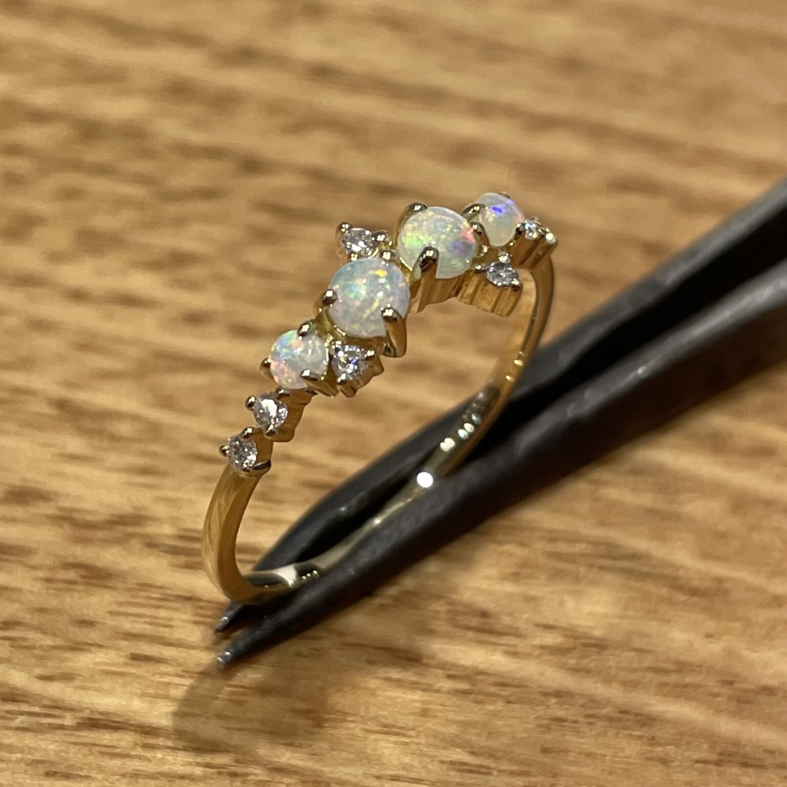 9K Gold Prosperity Ring 7726 | Australian Opals | Shop Opal and Diamond ...