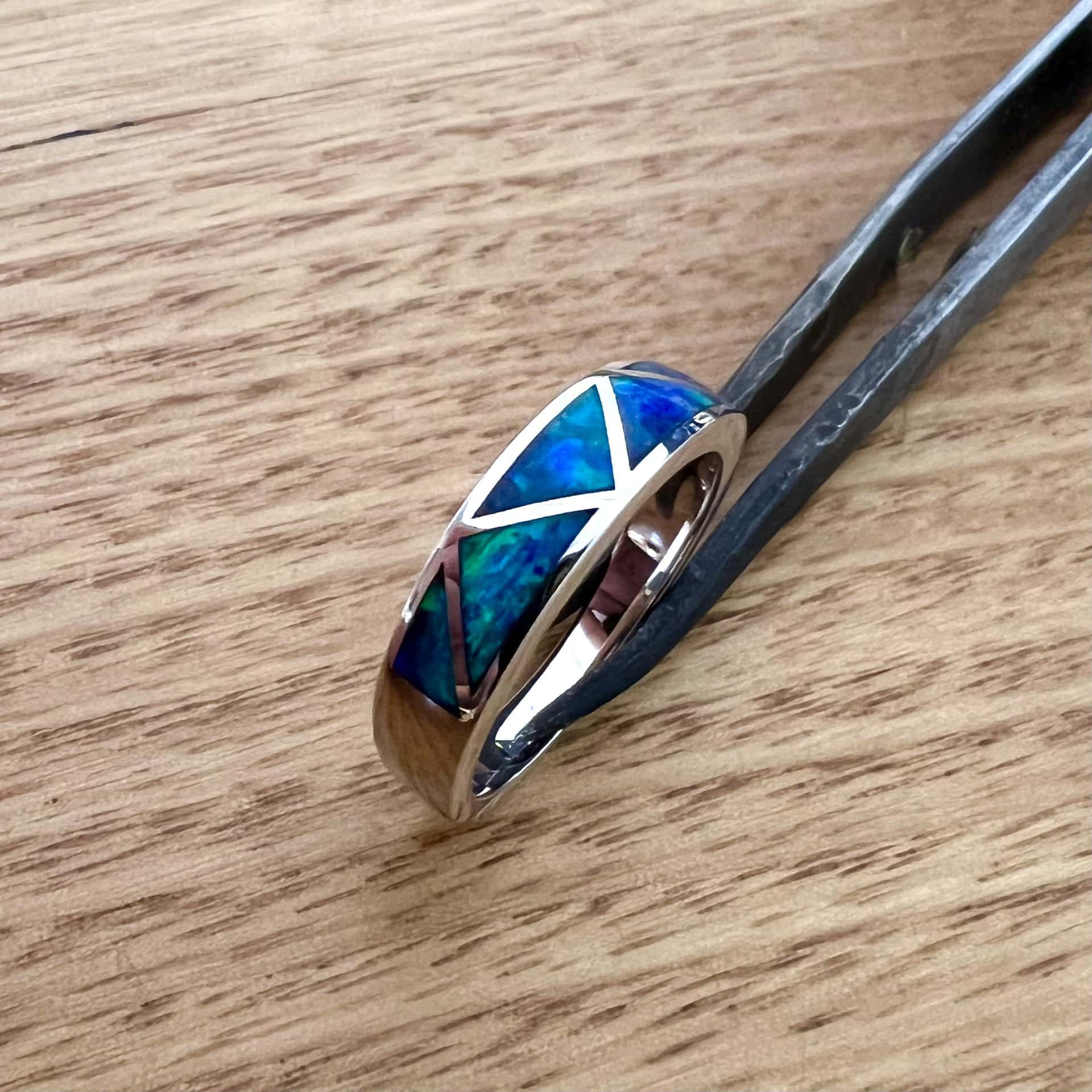 14K Gold Inlay Opal Ring 20330 | Australian Opals | Shop Opal and ...